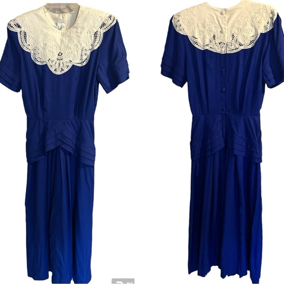 Kathie Lee Collection | Dresses | Vintage 98s Dress Batten Burg Lace ...